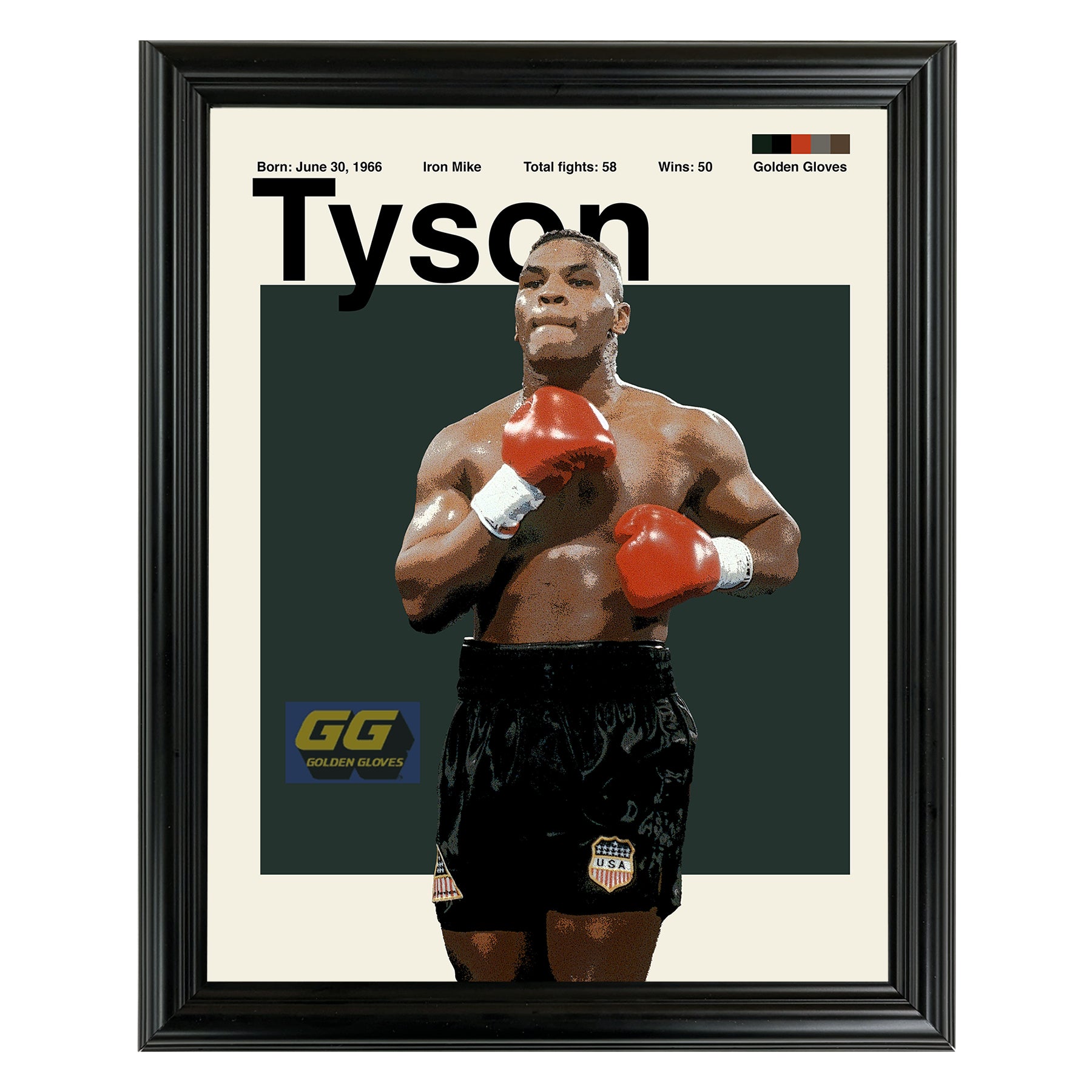 Mike Tyson Framed Sports Art Photo by Thomas Maxwell – Boxed Memories